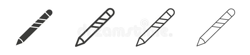 Write Icon Vector Set on White Background Stock Vector - Illustration ...