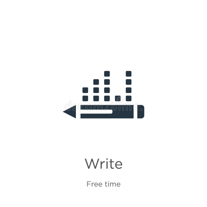 Write Icon Vector. Trendy Flat Write Icon from Hobbies Collection ...