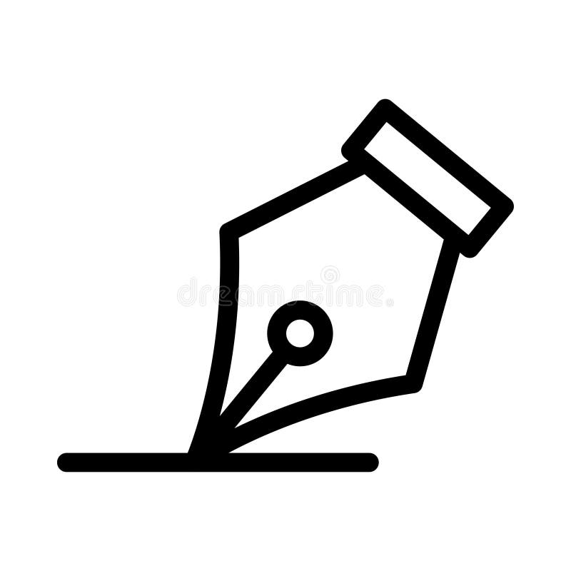 Write Vector Thin Line Icon Stock Illustration - Illustration of panel ...