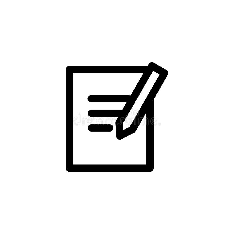 Write Icon stock vector. Illustration of line, draw - 179334266