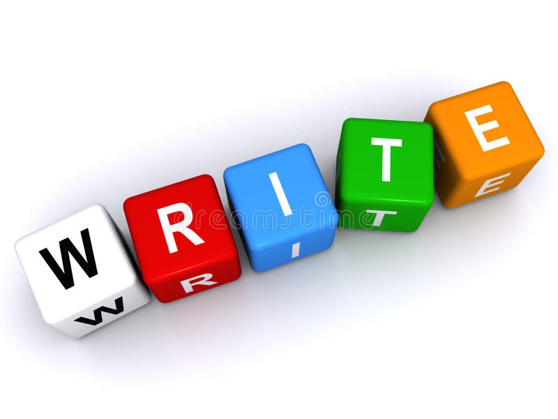 Write stock illustration. Illustration of education, design - 97514533