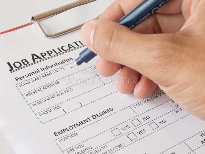 Filling job application stock image. Image of blank, data - 22622897