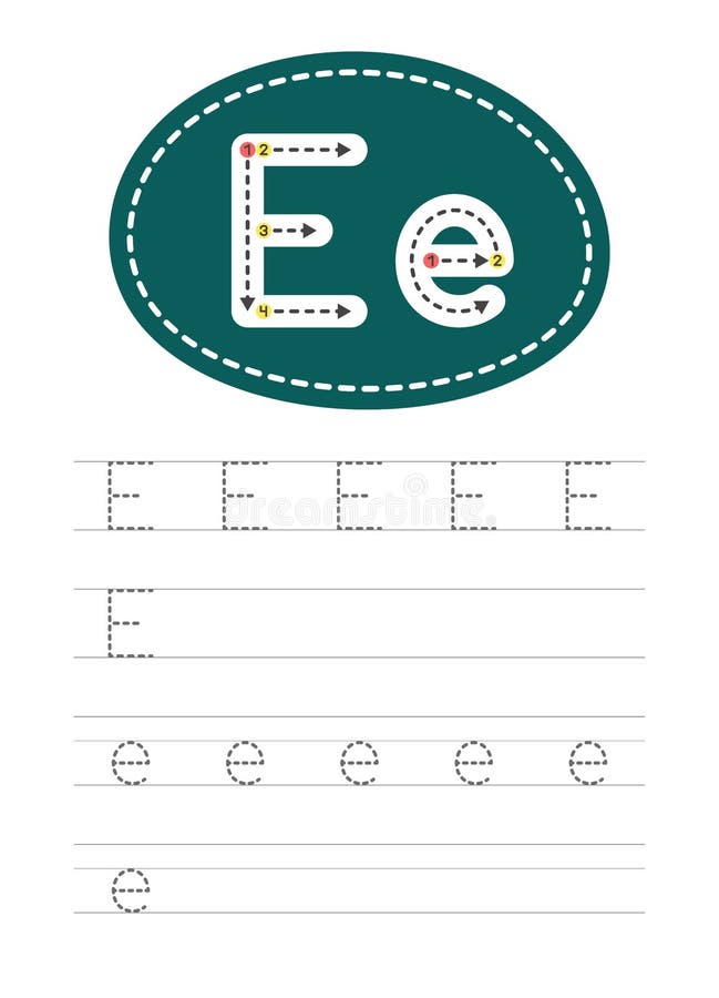 Write a letter E and e stock vector. Illustration of design - 163617661