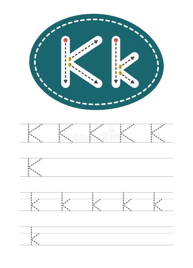 Write a letter K and k stock vector. Illustration of background - 163617769