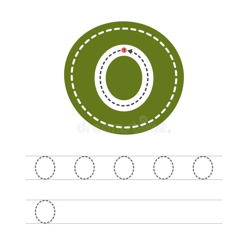 Write a letter O stock vector. Illustration of drawing - 159437153