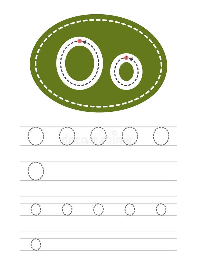 Write a letter O and o stock vector. Illustration of hornbook - 163617637