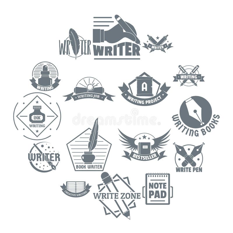 Write Logo Icons Set, Simple Style Stock Vector - Illustration of ... Write Logo Icons Set, Simple Style Stock Vector - Illustration of ...