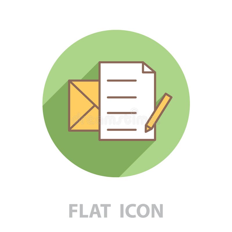 Write a message icon stock illustration. Illustration of document ...