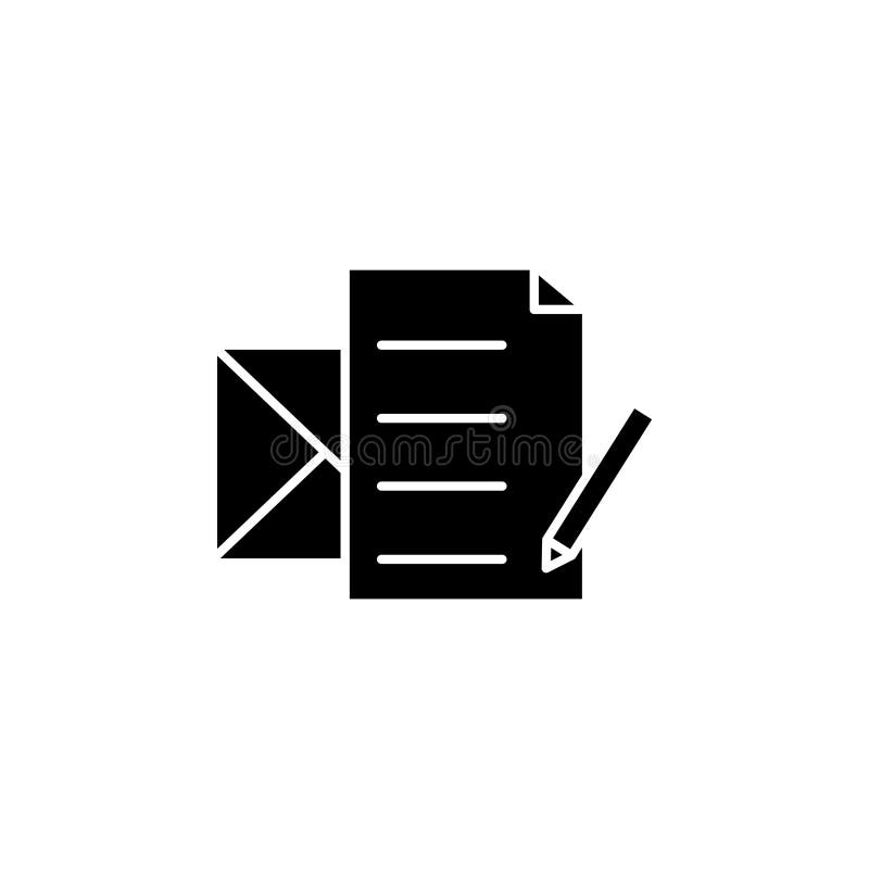 Write a Message Icon Symbol Stock Illustration - Illustration of design ...