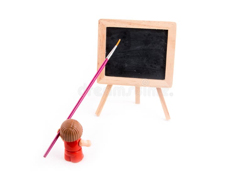 Write a message stock photo. Image of education, brush - 97488254