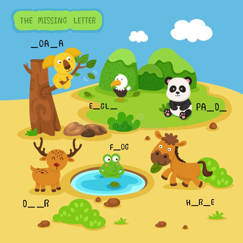 Write the Missing Letter,illustration Stock Vector - Illustration of ...