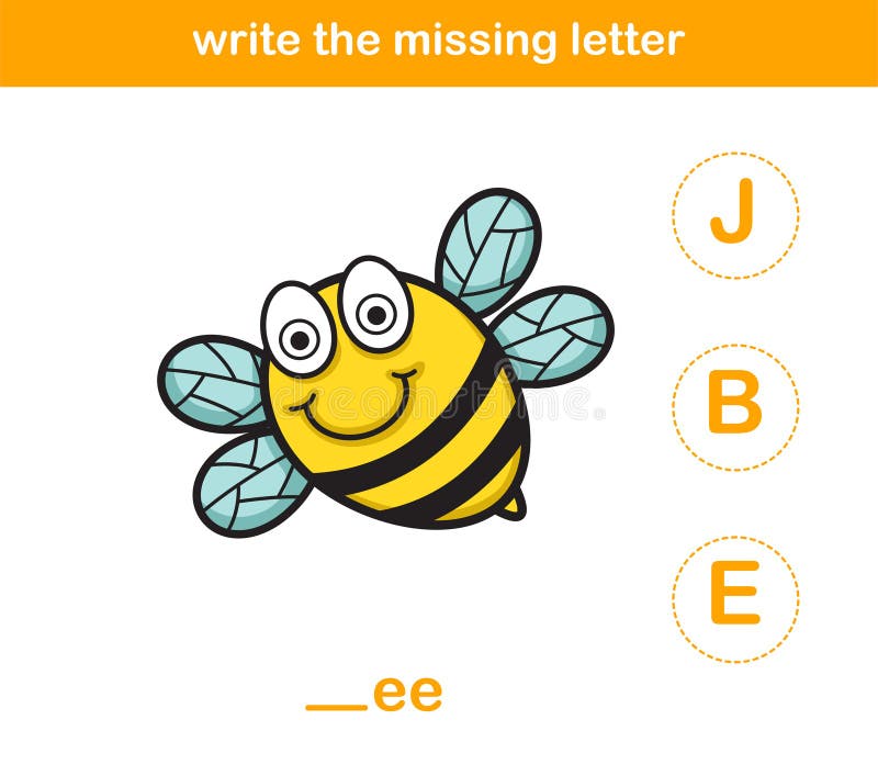 Write the Missing Letter,illustration Stock Vector - Illustration of ...