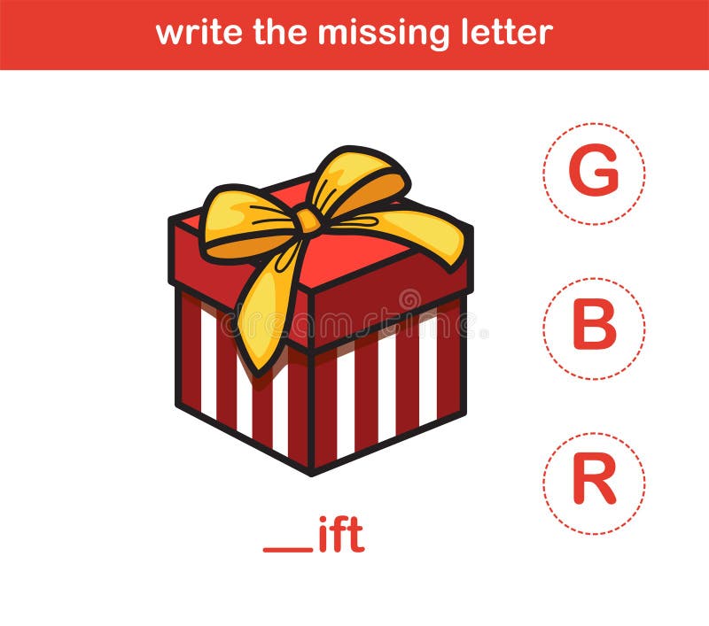 Write the Missing Letter,illustration Stock Vector - Illustration of ...