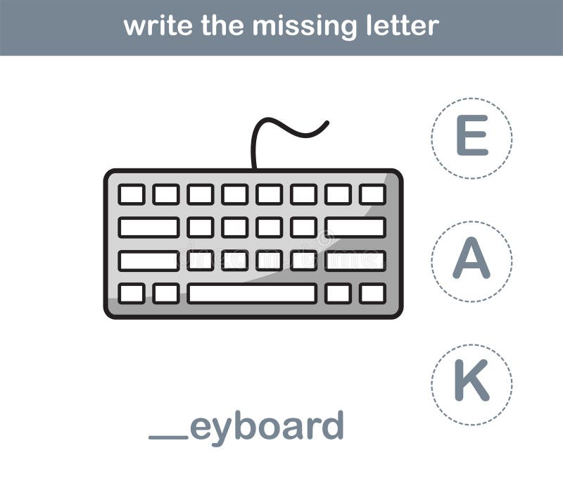 Write the Missing Letter,illustration Stock Vector - Illustration of ...