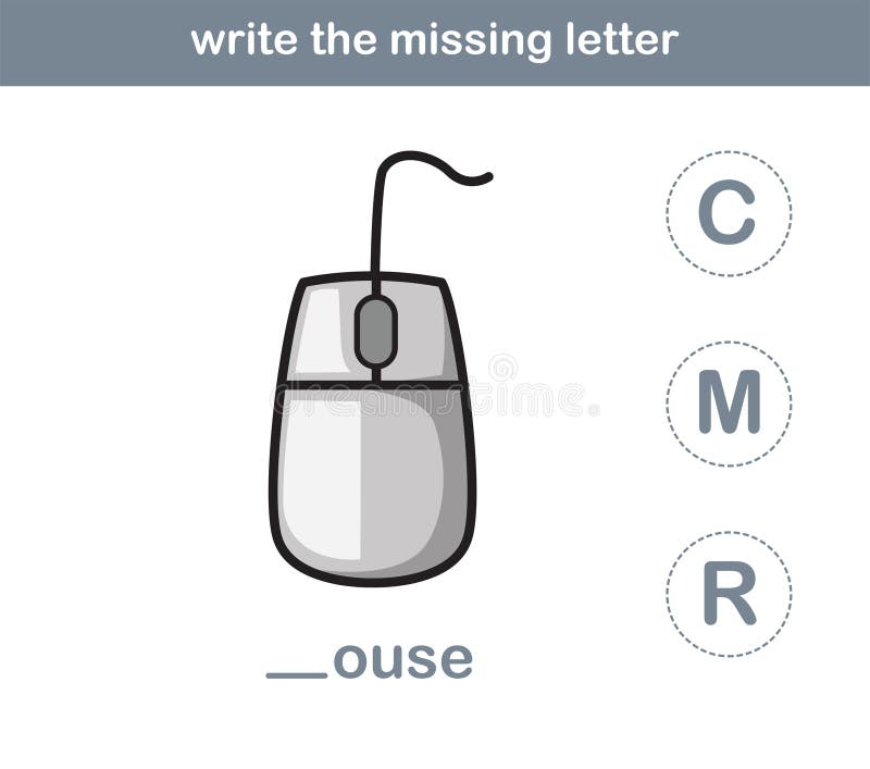Write the Missing Letter,illustration Stock Vector - Illustration of ...