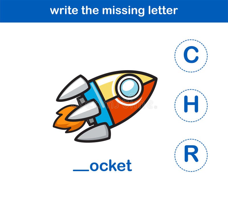 Write the Missing Letter,illustration, Vector Stock Vector ...