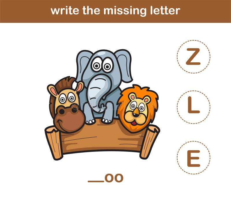 Write the Missing Letter,illustration Stock Vector - Illustration of ...