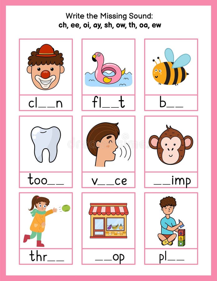 Write the Missing Sounds Phonics Worksheet. Choose the Correct Spelling ... Write the Missing Sounds Phonics Worksheet. Choose the Correct Spelling ...