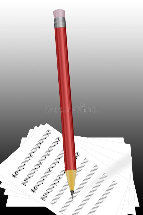 Write music stock illustration. Illustration of musical - 6819202
