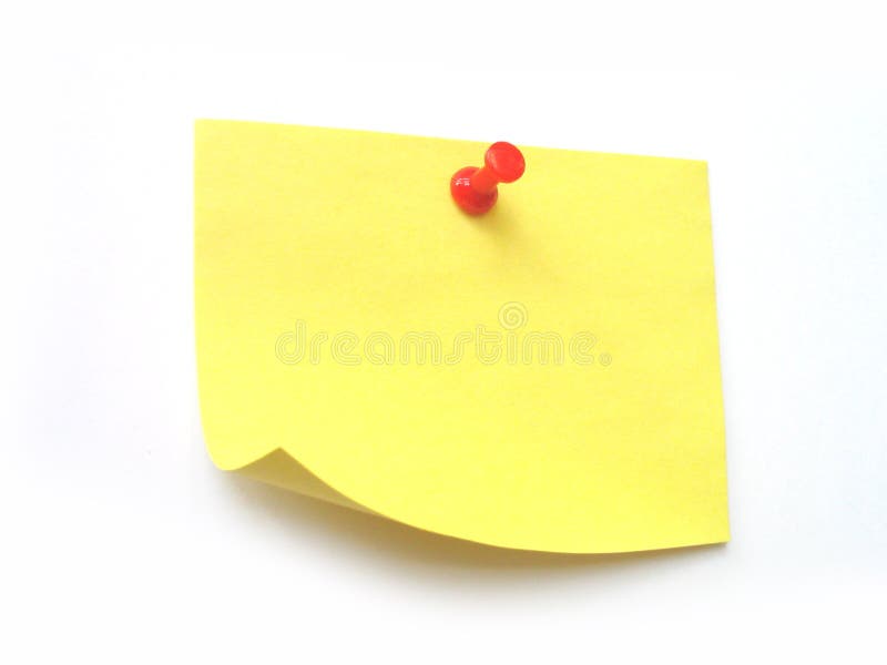 Post-it Note and Push Pin stock photo. Image of bulletin - 1355630