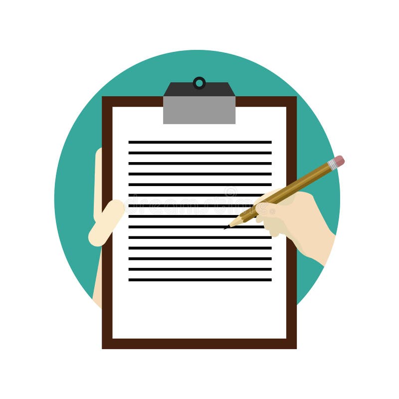 Write Note School Activity Cartoon Graphic Illustration Design Stock ...