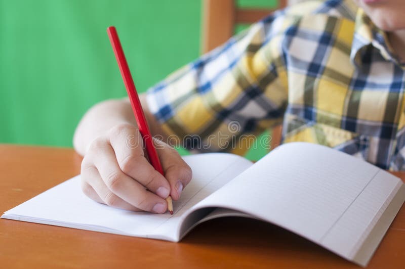 Write in a notebook stock photo. Image of person, handwriting - 65979768