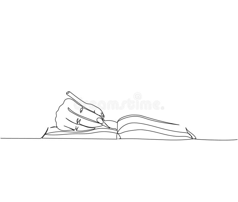 Write Note Continuous Line Art Stock Illustrations – 221 Write Note ...