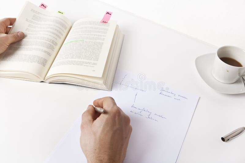 Write notes from a book stock image. Image of paper, text - 35307275