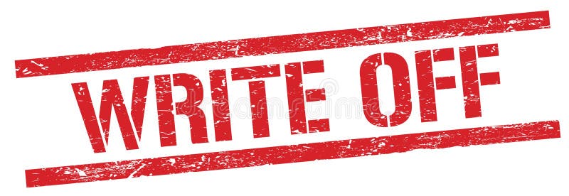 WRITE OFF Text on Red Grungy Rectangle Stamp Stock Illustration ...