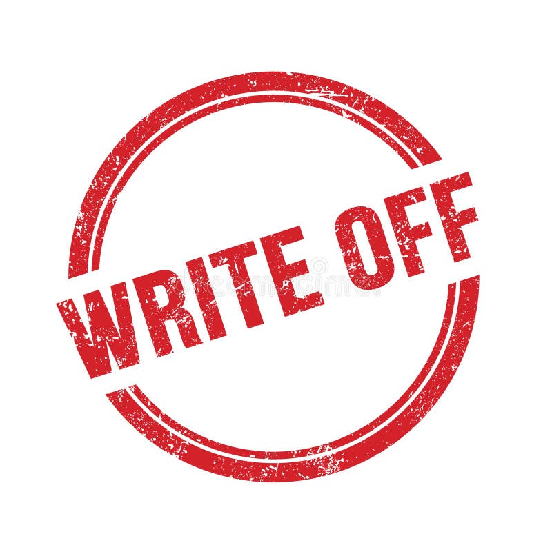 WRITE OFF Text Written on Red Grungy Round Stamp Stock Illustration ...