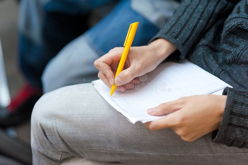 Write on paper stock image. Image of handle, yellow, knowledge - 27634443