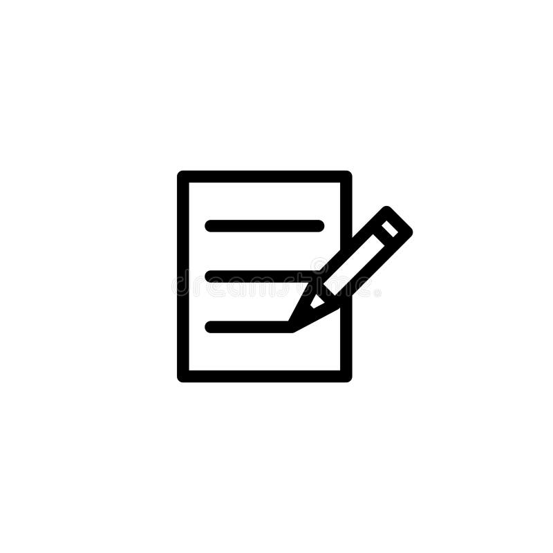 Write on Paper Icon Simple Vector Perfect Illustration Stock Vector ...