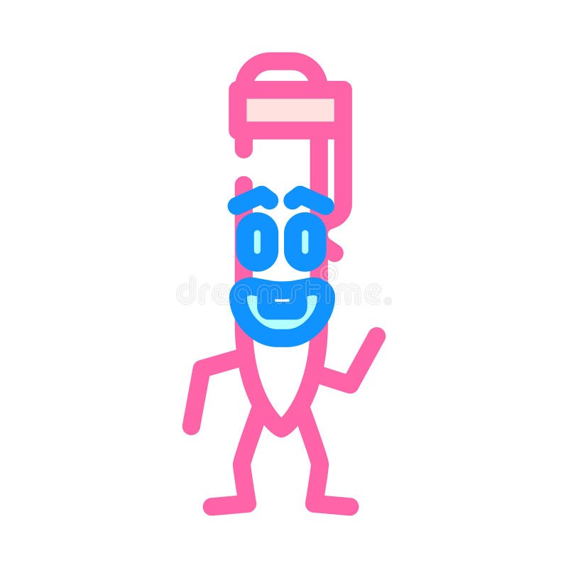 Write Pen Character Color Icon Vector Illustration Stock Vector ...