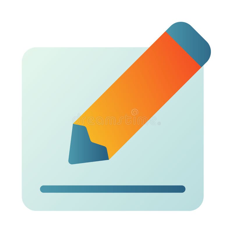 Write Pen Form Field Single Isolated Icon with Smooth Style Stock ...
