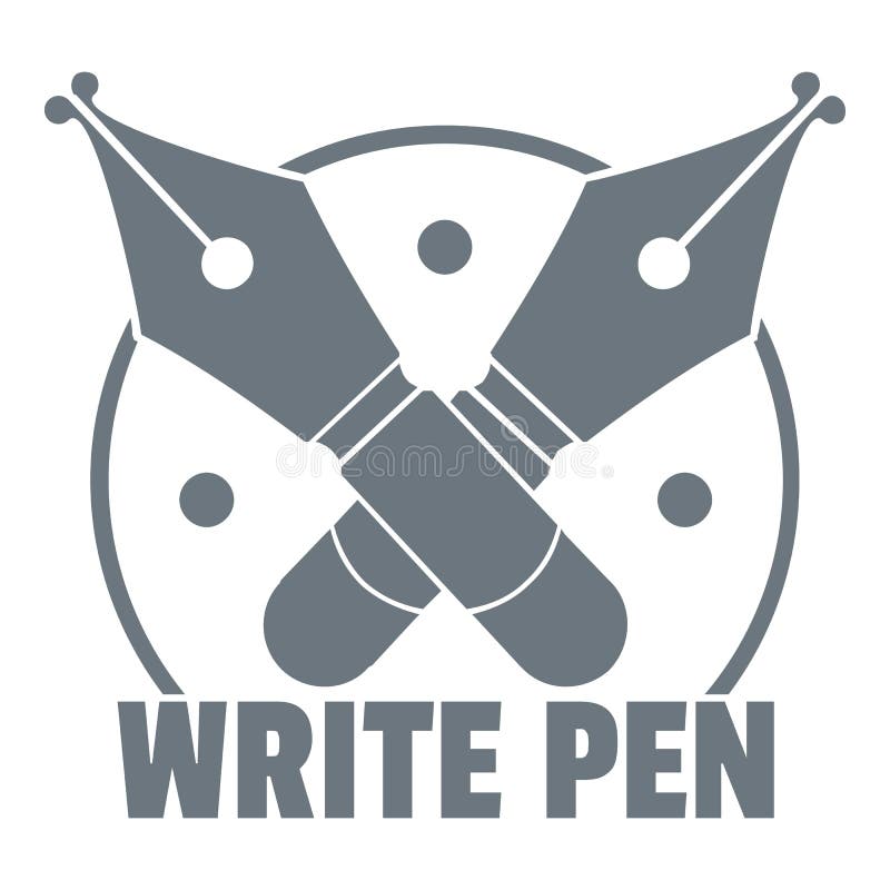 Write Logo Icons Set, Simple Style Stock Vector - Illustration of icon ...