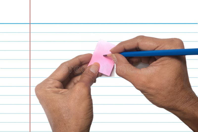 Write a pink stick note stock image. Image of paper - 300333711