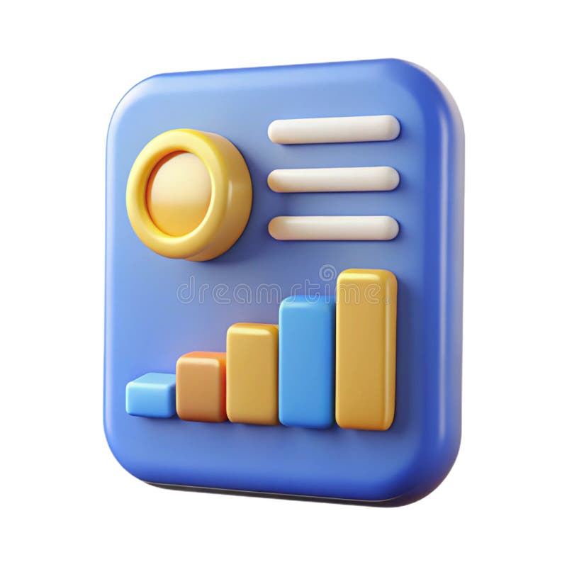 Write Report 3D Icon stock illustration. Illustration of digital ...