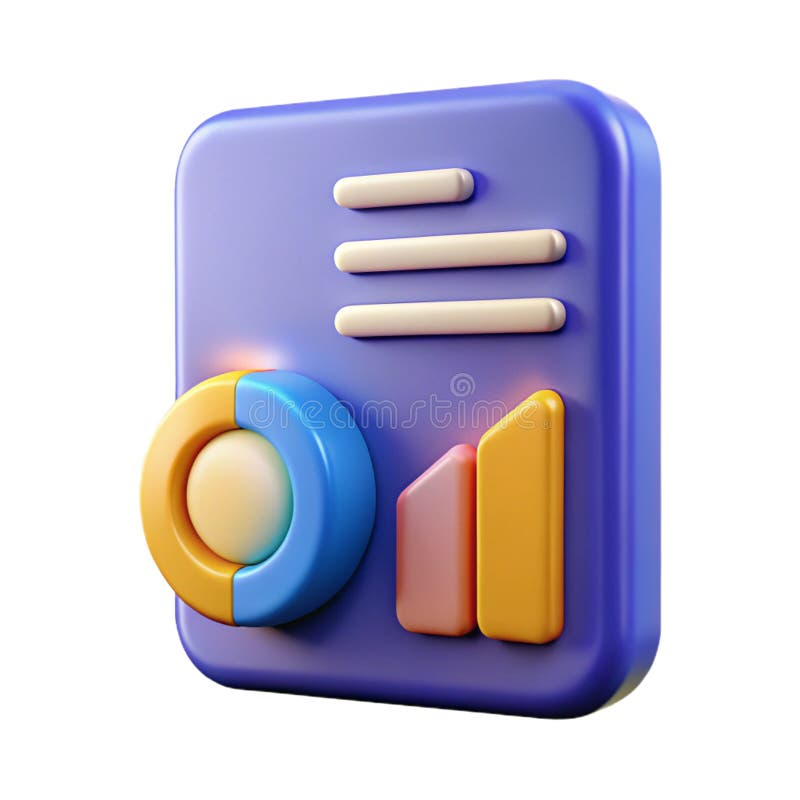 Write Report 3D Icon stock illustration. Illustration of professional ...