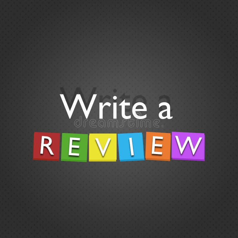Write a Review Concept on Metal Background Stock Illustration ...