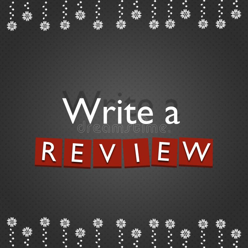 Write a Review Concept on Metal Background and Xmass Lights Stock ...