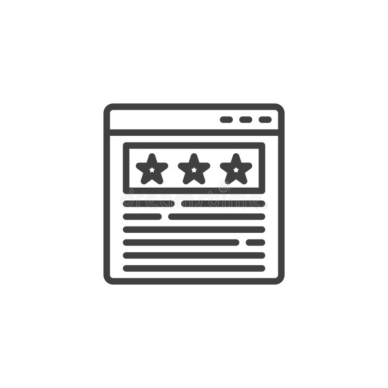 Write Review line icon stock illustration. Illustration of symbol ...