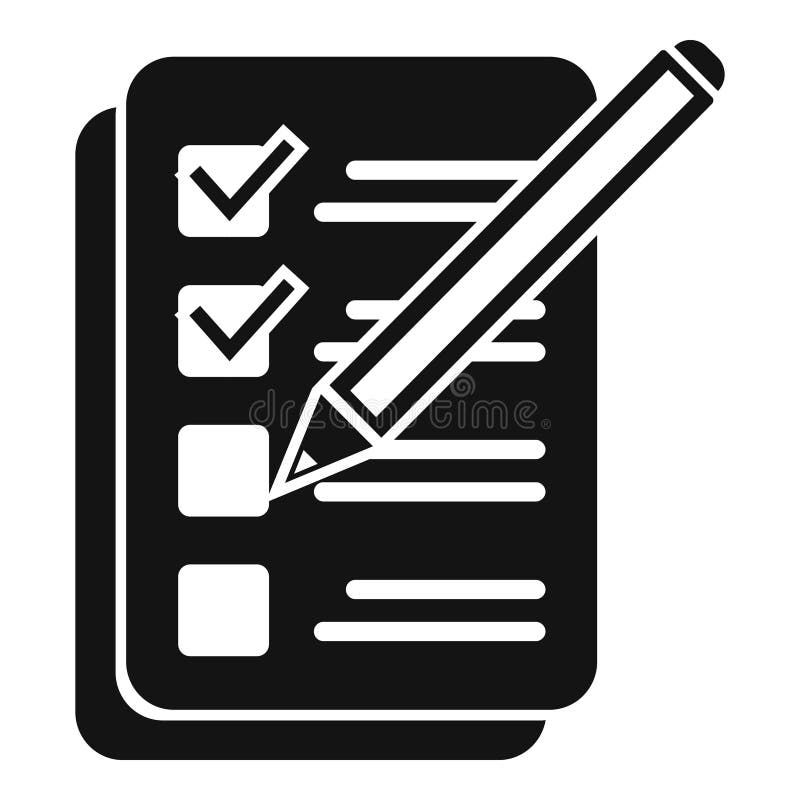 Write Task Icon Simple . Work Project Stock Illustration - Illustration of effective, ring ...