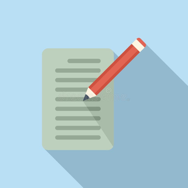 Write Technical Document Icon Flat Vector. Paper Manual Stock Vector ...