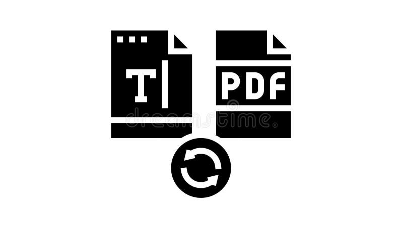 Sending Pdf File Color Icon Animation Stock Video - Video of graphic ...