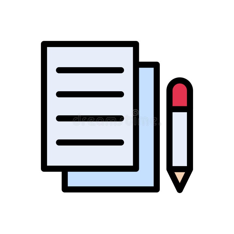 Write Vector Color Line Icon Stock Vector - Illustration of design ...