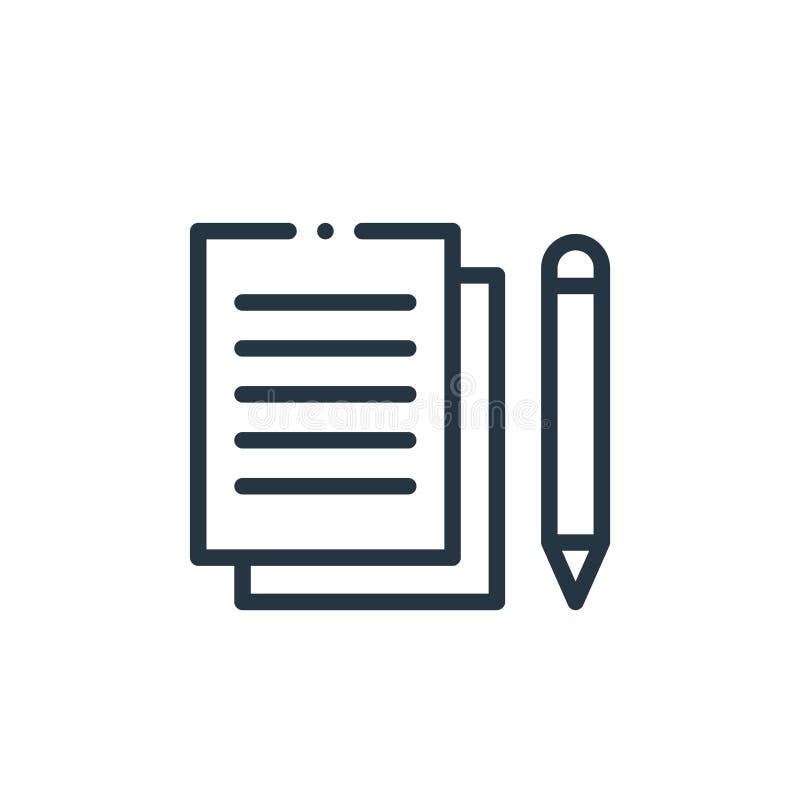 Write Vector Icon. Write Editable Stroke. Write Linear Symbol for Use ...