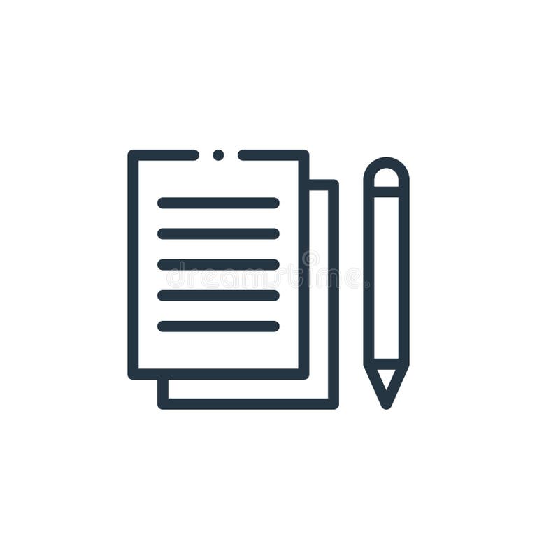 Write Vector Icon. Write Editable Stroke. Write Linear Symbol for Use ...