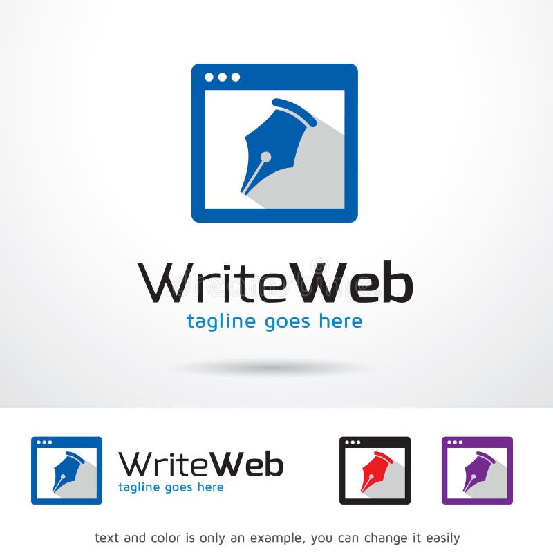 Write Web Logo Template Design Vector Stock Vector - Illustration of ...