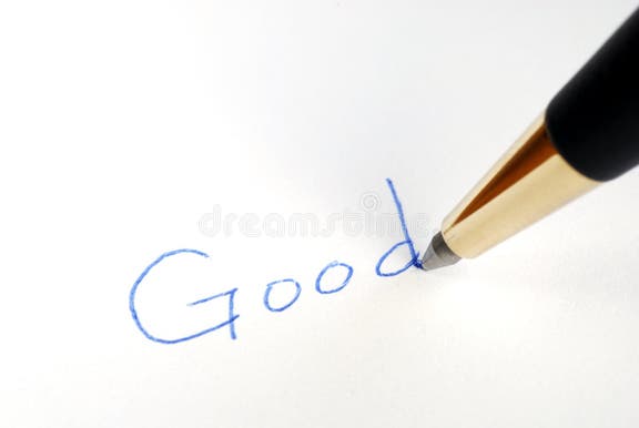 Write the word Good stock image. Image of sticker, praise - 12843807