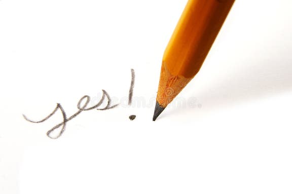 Write yes stock image. Image of message, success, paper - 4089219